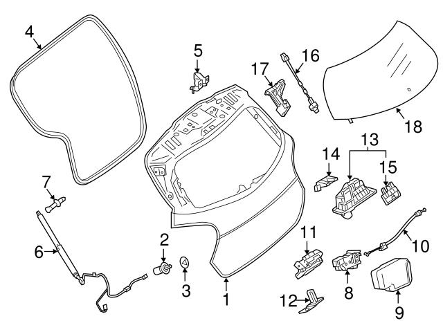 Genuine Mercedes 2467400032 Liftgate Lock Striker Plate - Mercedes ...