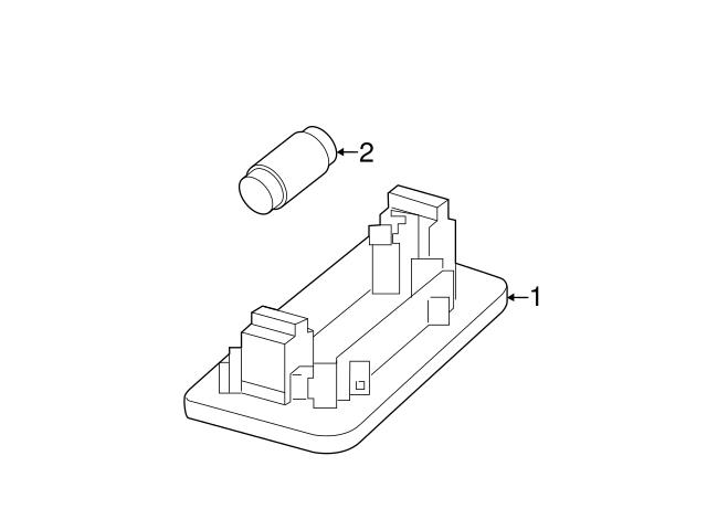 Genuine Mercedes 2468200066 License Lamp Assembly; Left, Right
