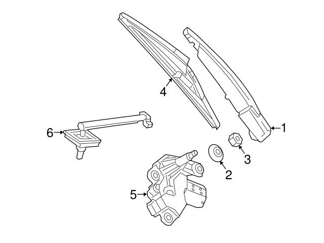 Genuine Mercedes 246820104464 Back Glass Wiper Arm; Rear | 2468201044