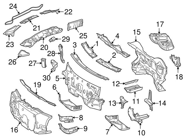 Genuine Mercedes 2468310042 Cowl Cover Seal