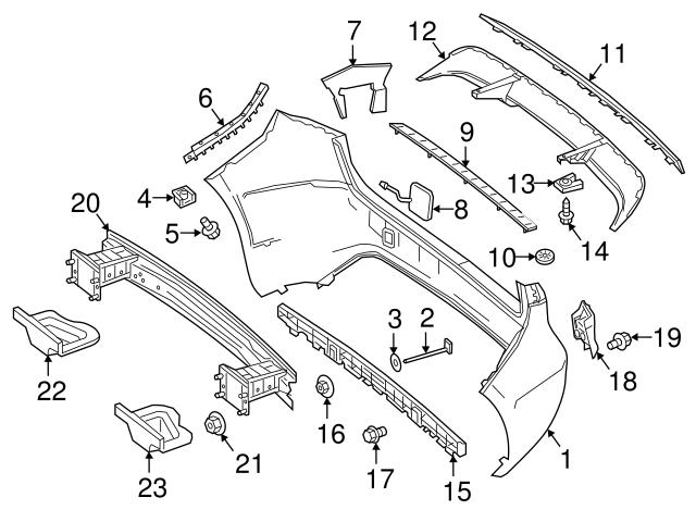 Genuine Mercedes 2468850121 Bumper Cover Bracket; Left