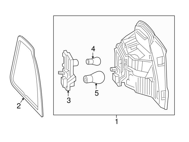 Genuine Mercedes 2469062001 Back Up Lamp Assembly; Right