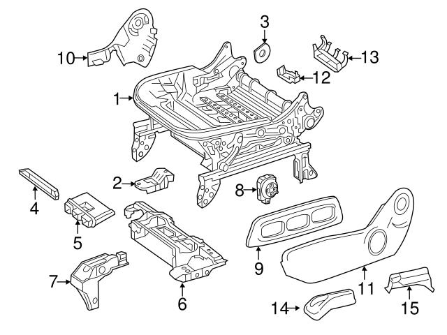Genuine Mercedes 2469104300 Seat Track; Left, Right - Mercedes