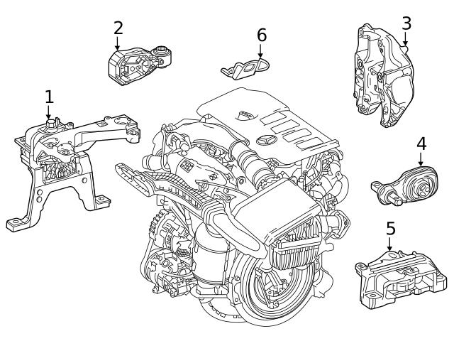 Genuine Mercedes 2472400600 Engine Support Rod; Lower - Mercedes ...