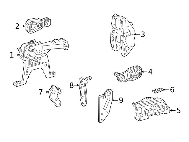 Genuine Mercedes 2472401600 Engine Mount Support - Mercedes | 2472405700
