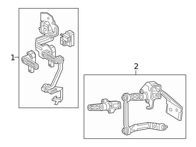 Genuine Mercedes 2473205500 Headlight Level Sensor; Front Left - Mercedes