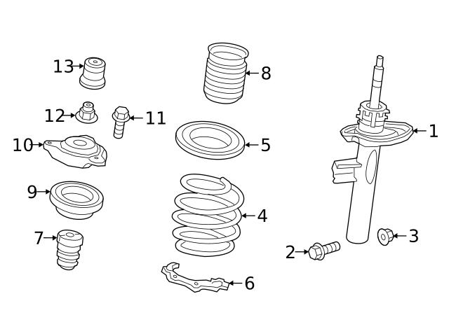 Genuine Mercedes 2473210400 Strut Bumper; Left, Right - Mercedes