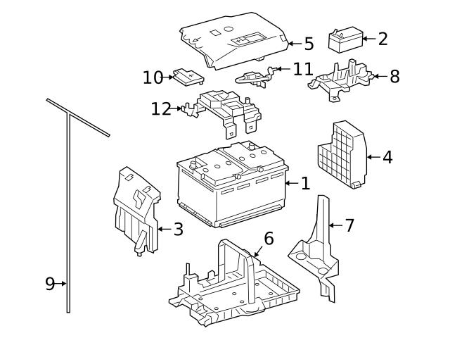 Genuine Mercedes 2475400025 Battery Cover; Upper - Mercedes