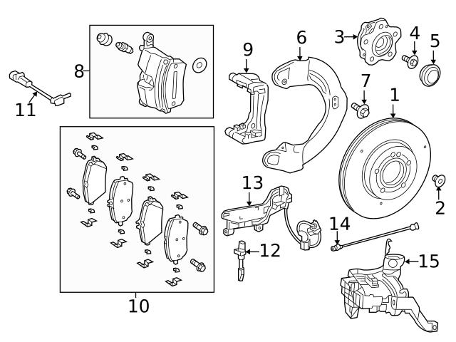 Genuine Mercedes 2479050000 ABS Wheel Speed Sensor; Rear Left/Right ...