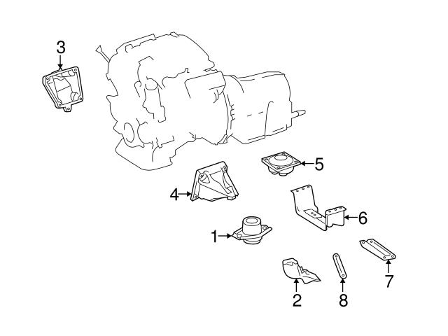 Genuine Mercedes 2512401818 Auto Trans Mount; Rear - Mercedes