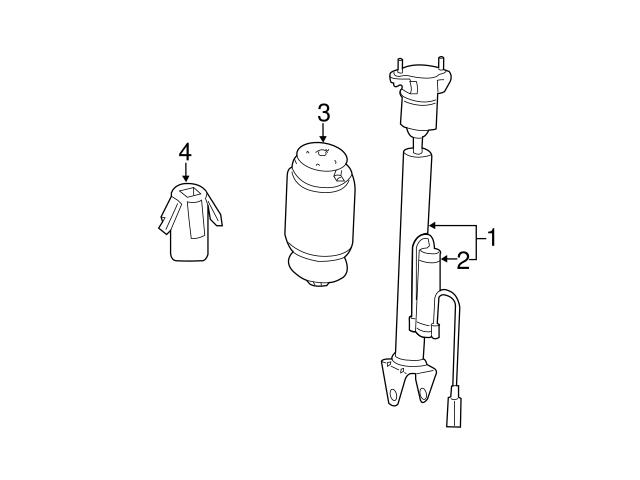 Genuine Mercedes 251320042564 Suspension Air Spring; Rear Left or Right ...