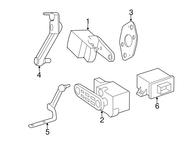 Genuine Mercedes 2513202332 Headlight Level Sensor Strut Support; Rear ...