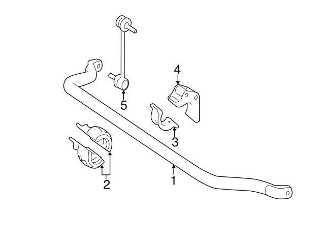 Genuine Mercedes 2513230885 Stabilizer/Sway Bar Bushing; Left, Right ...