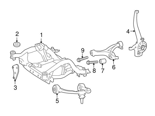 Genuine Mercedes 2513301420 Steering Knuckle; Front Right - Mercedes ...