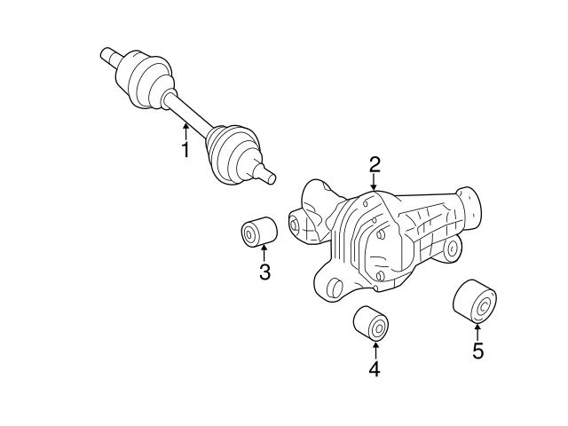 Genuine Mercedes 251330200180 CV Axle Assembly; Front Left - Mercedes ...
