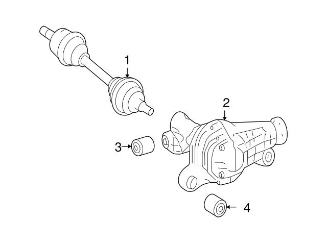 Genuine Mercedes 2513330714 Differential Housing Insulator - Mercedes ...