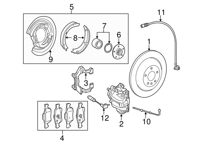 Genuine Mercedes 251420064864 Brake Hose/Line; Left, Right, Rear ...