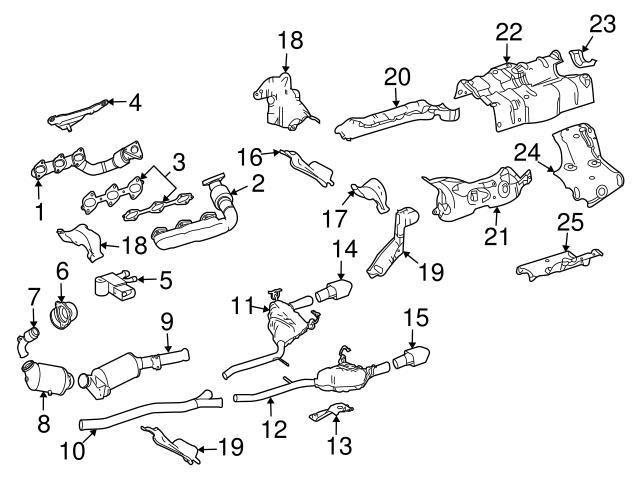 Genuine Mercedes 251490791480 Exhaust/Connector Pipe; Upper - Mercedes ...