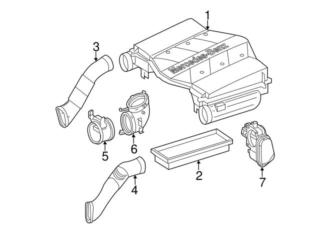 Genuine Mercedes 2515000061 Air Intake Hose; Right - Mercedes | 2515000661