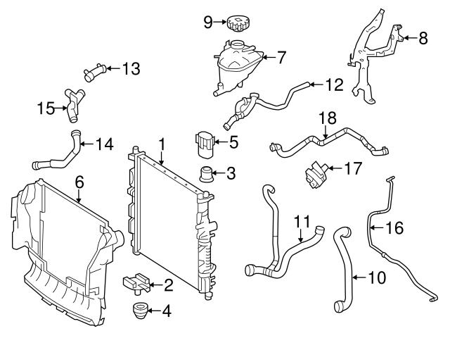 Genuine Mercedes 2515003775 Radiator Coolant Hose; Upper - Mercedes