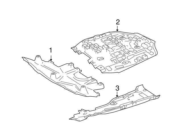 Genuine Mercedes 2515200255 Radiator Support Splash Shield - Mercedes ...