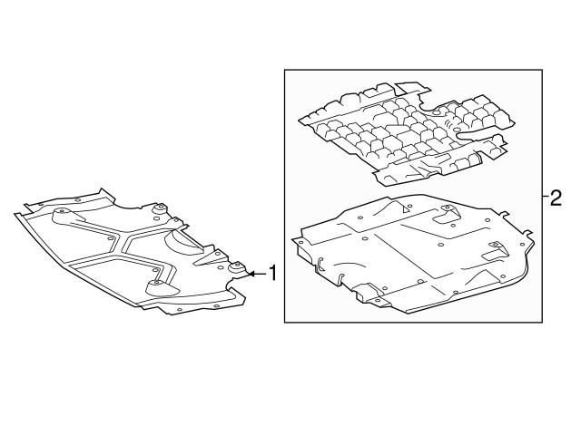 Genuine Mercedes 2515240130 Radiator Support Splash Shield - Mercedes