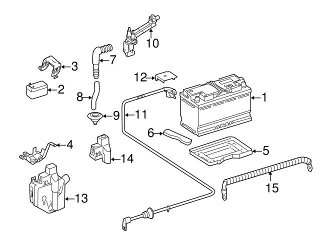 Genuine Mercedes 2515410040 Battery Tray Bracket; Lower - Mercedes