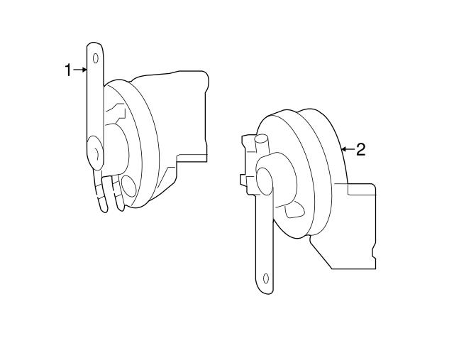 Genuine Mercedes 2515420420 Horn; Left - Mercedes | 2515420120