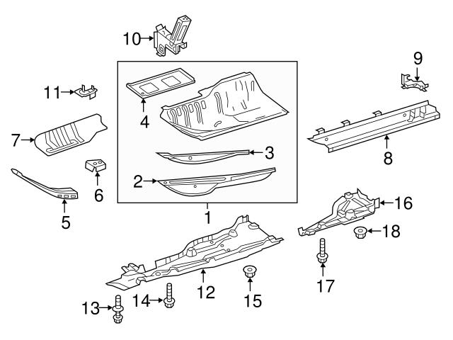 Genuine Mercedes 2516100073 Battery Tray; Front - Mercedes