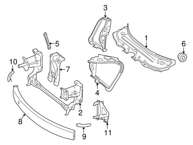 Genuine Mercedes 2516201434 Bumper Cover Reinforcement Beam - Mercedes