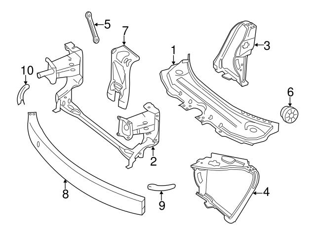 Genuine Mercedes 2516202634 Bumper Cover Reinforcement Beam - Mercedes