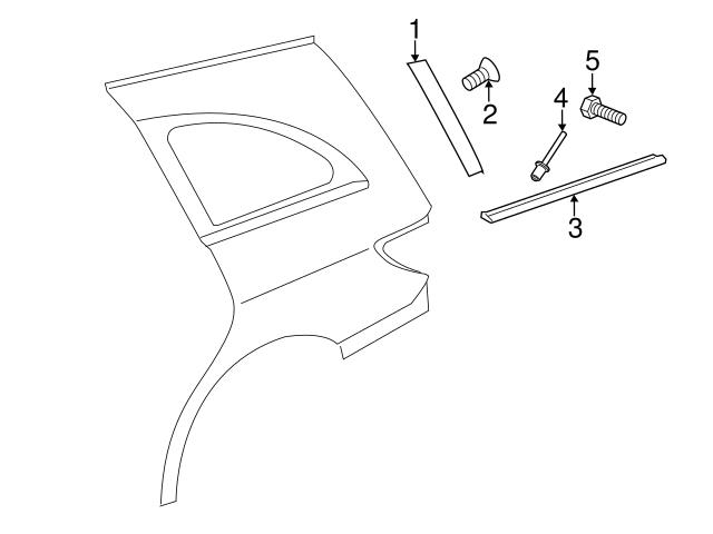 Genuine Mercedes 2516700187 Body Trim Molding; Left - Mercedes
