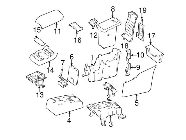 Genuine Mercedes 25168001849051 Center Console Latch; Rear - Mercedes