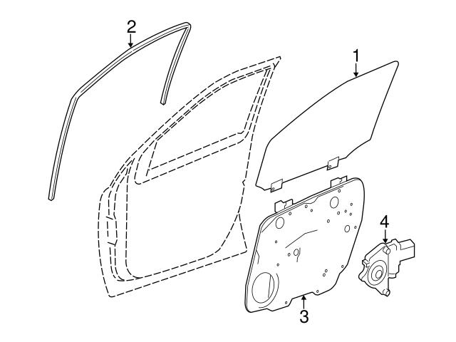 Genuine Mercedes 2517201579 Window Regulator; Front Left - Mercedes ...