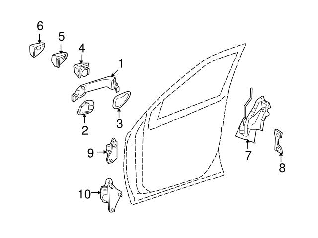 Genuine Mercedes 2517201637 Door Hinge Parts; Front Right Lower ...