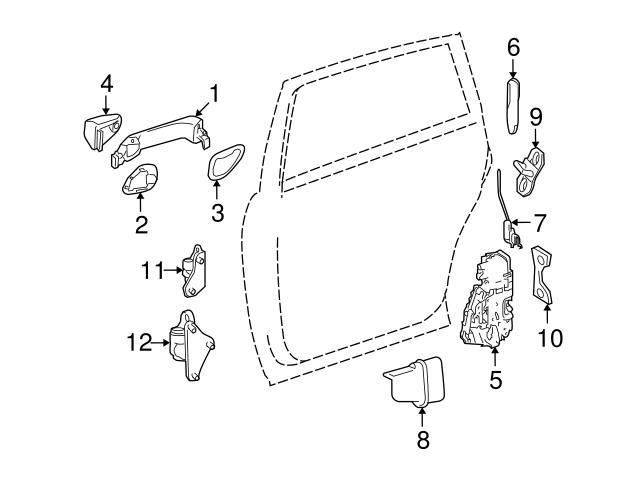 Genuine Mercedes 2517300292 Door Lock Operating Rod; Rear Right - Mercedes