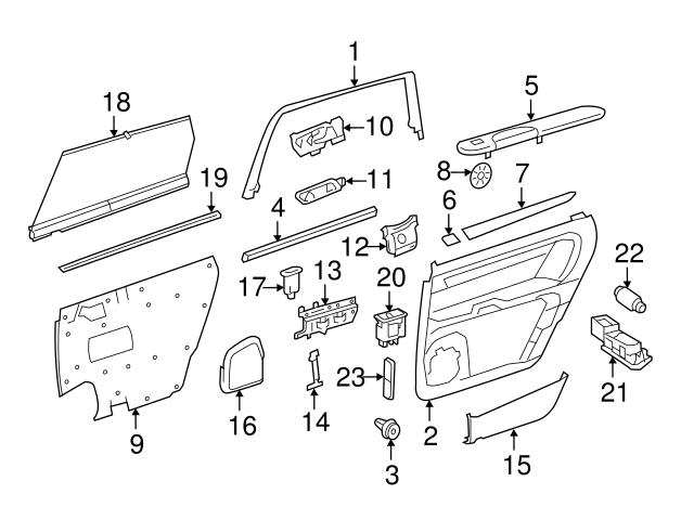 Genuine Mercedes 2517600861 Door Handle, Interior; Right - Mercedes