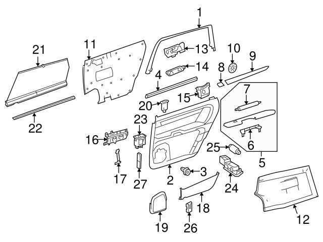 Genuine Mercedes 2517660391 Door Panel Insulation; Left - Mercedes