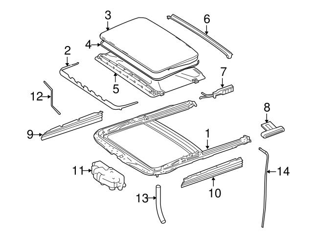 Genuine Mercedes 2517800168 Sunroof Drain Hose; Front Left - Mercedes