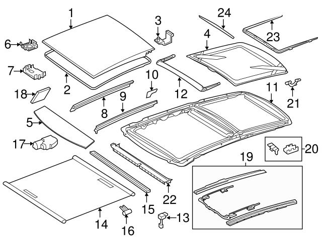 Genuine Mercedes 2517830043 Roof Drip Molding Clip - Mercedes