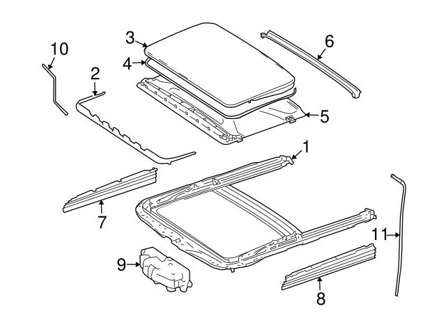 Genuine Mercedes 2517850401 Sunroof Drain Hose; Rear Right - Mercedes