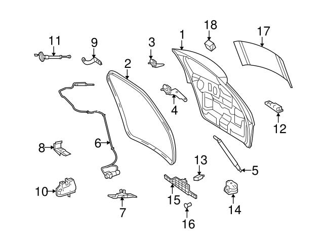 Genuine Mercedes 2518000035 Headlight Washer Cover - Mercedes