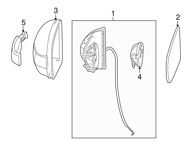 Genuine Mercedes 2518100693 Door Mirror Base; Front Right - Mercedes ...
