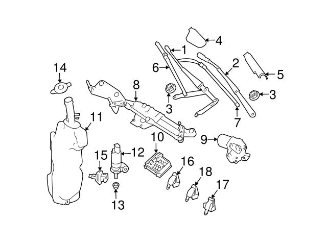 Genuine Mercedes 2518200144 Wiper Arm; Front Left - Mercedes | A2518200144