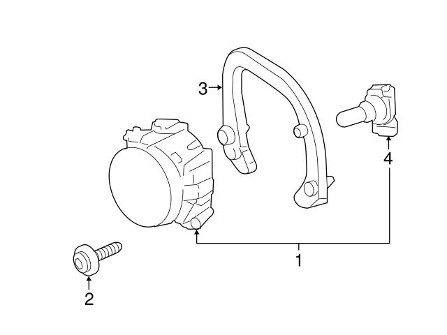 Genuine Smart 2518200856 Fog/Cornering Light Assembly; Right - Smart