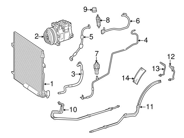 Genuine Mercedes 2518301415 A/C Refrigerant Suction Hose - Mercedes
