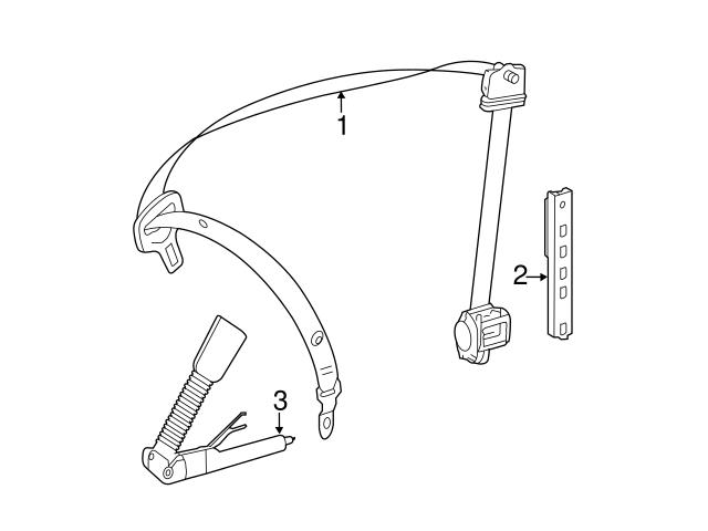 Genuine Mercedes 2518600488 Seat Belt Height Adjuster; Left, Right ...