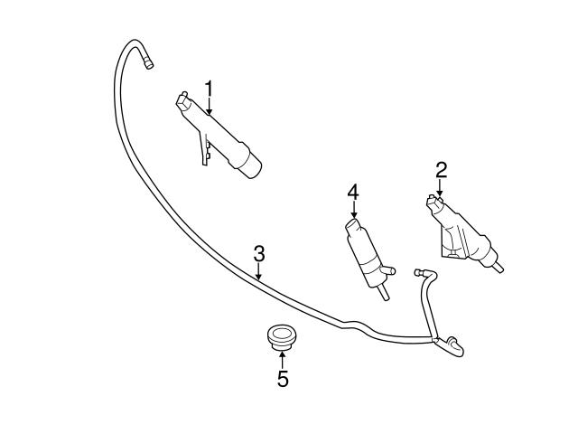Genuine Mercedes 2518601847 Headlight Washer Nozzle; Front Right - Mercedes
