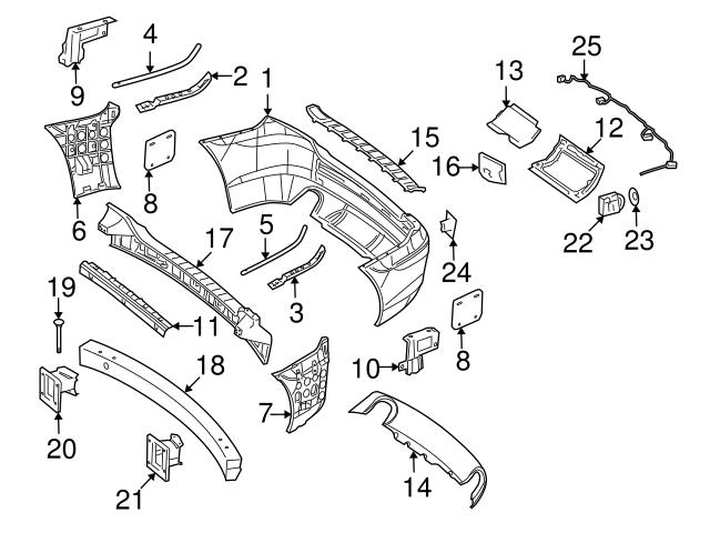 Genuine Mercedes 2518800011 Bumper Step Pad - Mercedes