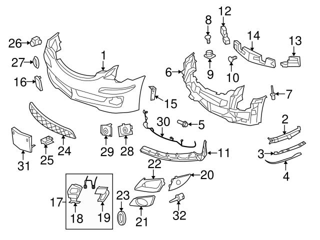 Genuine Mercedes 2518801214 Bumper Cover Bracket; Right Upper - Mercedes